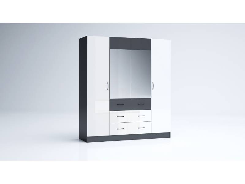 Четирикрилен гардероб Аполо 9 - Топ Цени | Мебели Онлайн Orhideamebel.com